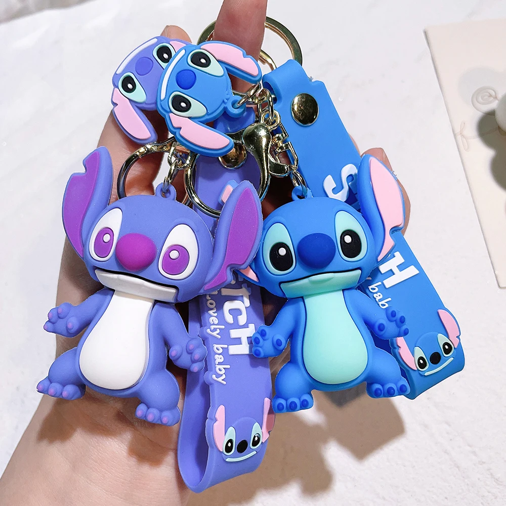 Disney Stitch Toys Keychain Anime Figure Stitch Pendant Keychain Sweet ...