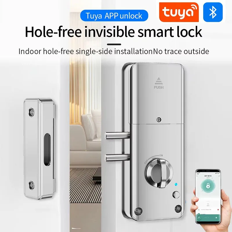 TTLOCK Punch-free Smart Invisible Lock Keyless IC Card Lock Supports ...