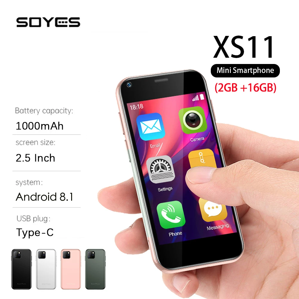 Soyes-XS11-Mini-Smartphone-Android-8-1-3D-Glass-Body-Quad-Core-telefoni ...