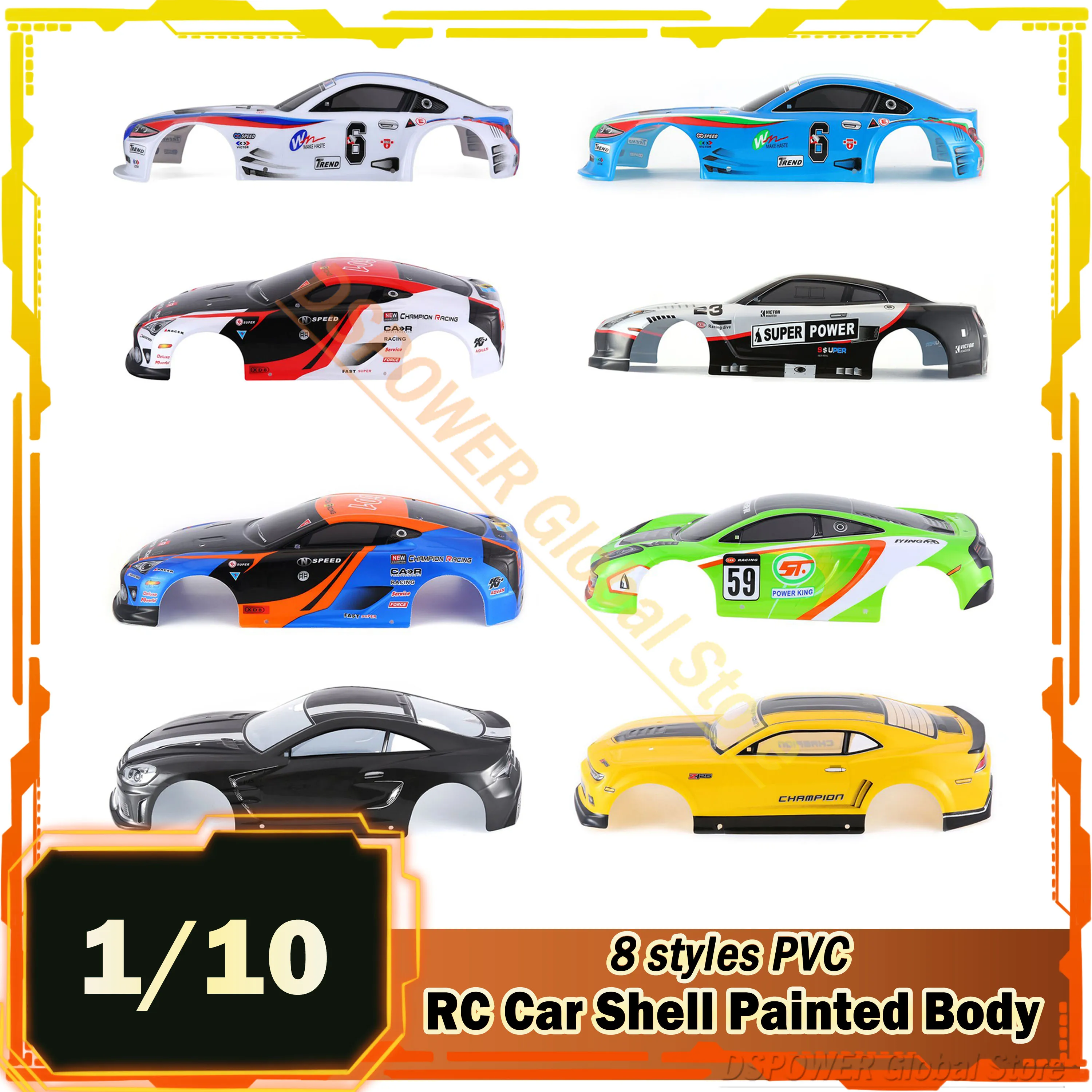 1-10-RC-Car-Shell-Painted-Body-190mm-195mm-200mm-PVC-Cover-for-On-Road ...