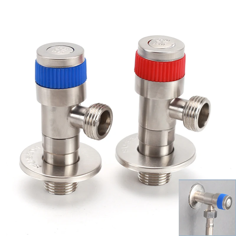 Stainless-Steel-304-Hot-Cold-Water-Triangle-Valve-Flow-Control-Valve ...