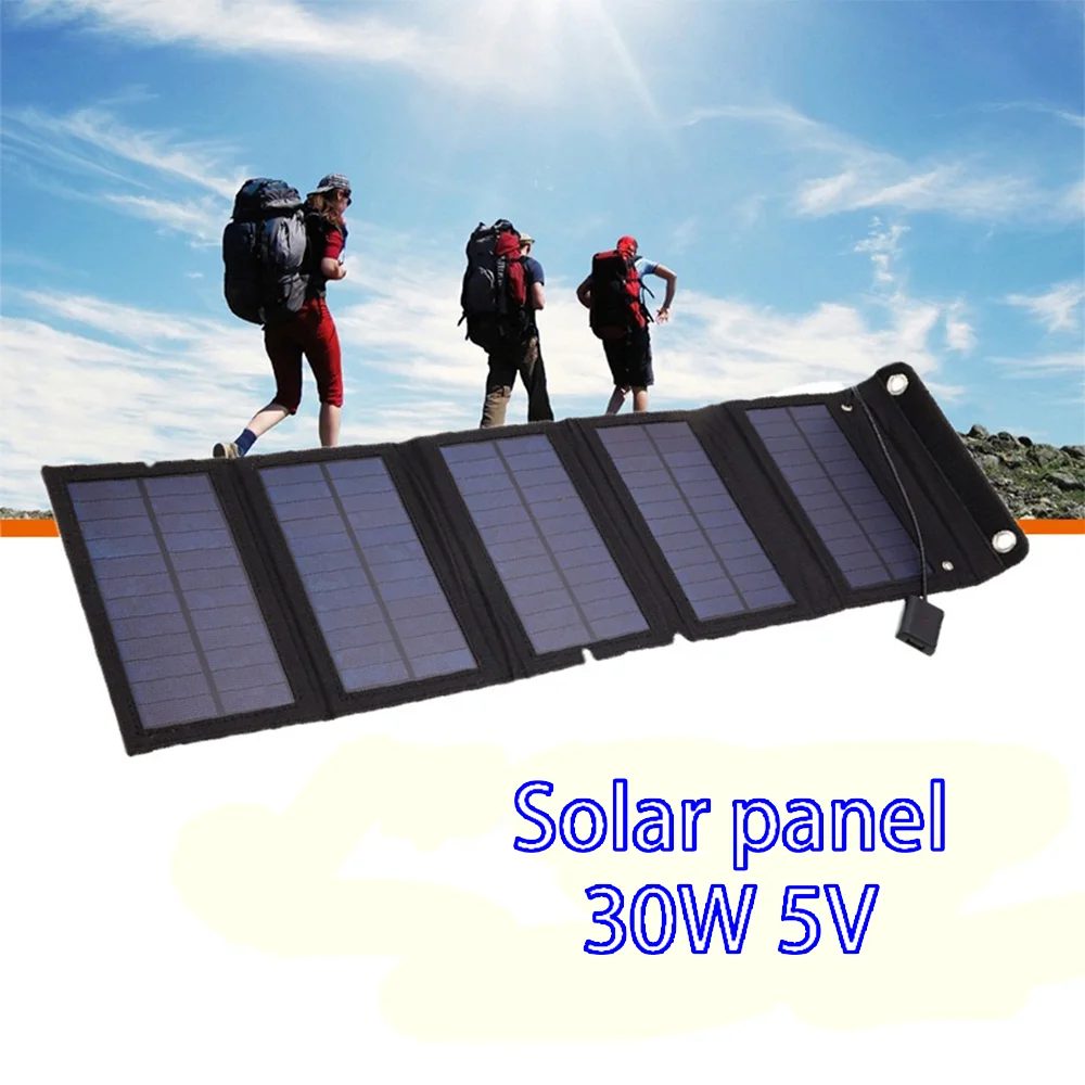 Solar Cell 30W Photovoltaic Panels USB Charger System Battery V 5V ...