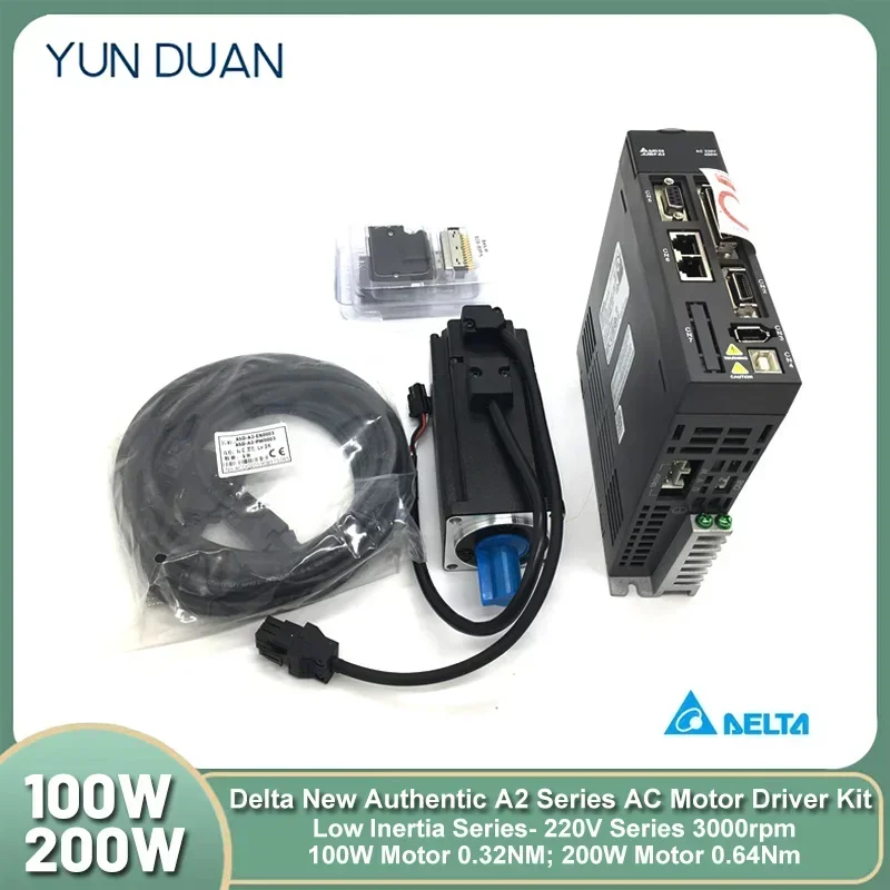 Delta AC 220V Servo Motor Driver Kit 100W 200W 3000rpm ASD-A2-0121-L/U ...