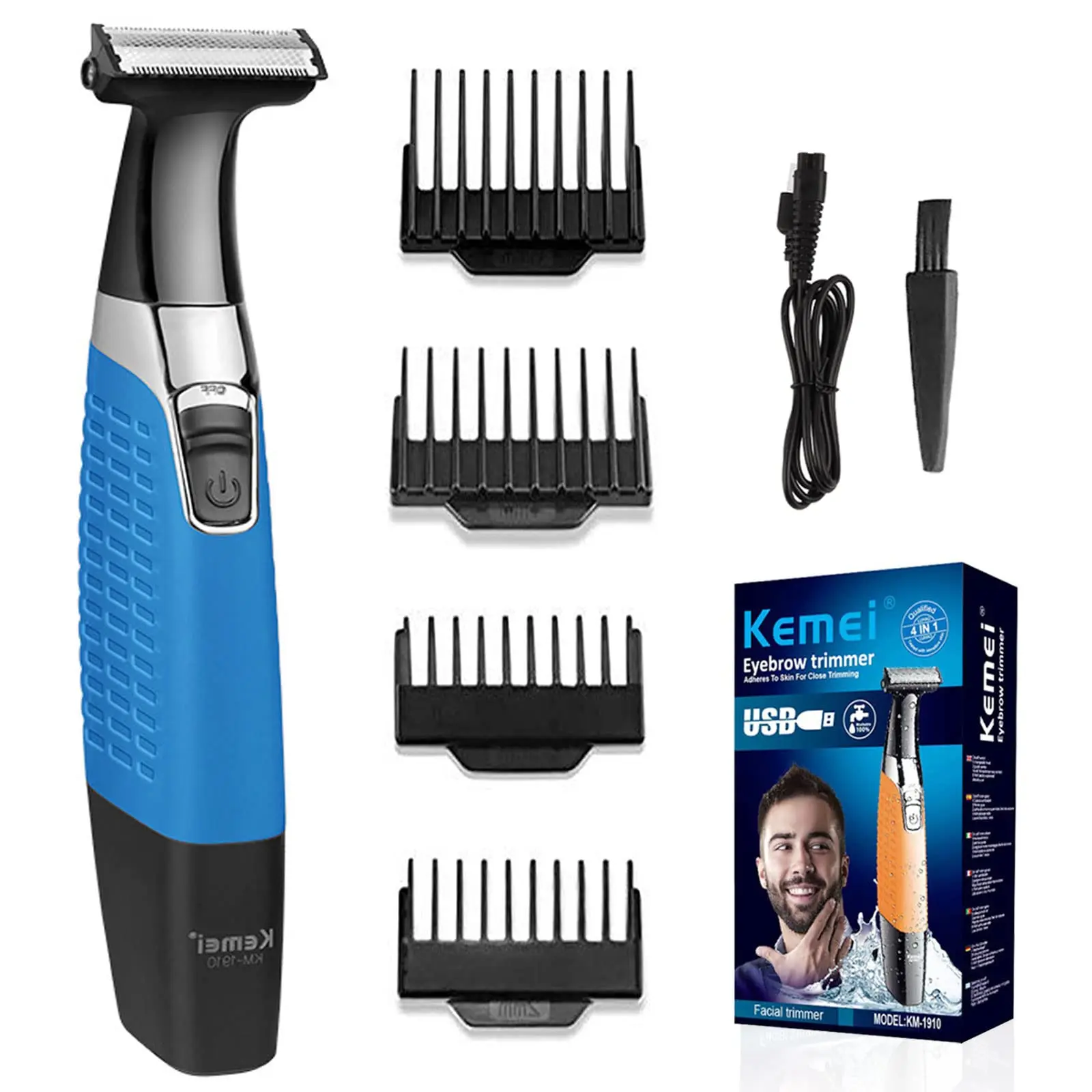 KEMEI KM-1910 Electric Shaver Professional Beard Trimmer Reciprocating ...