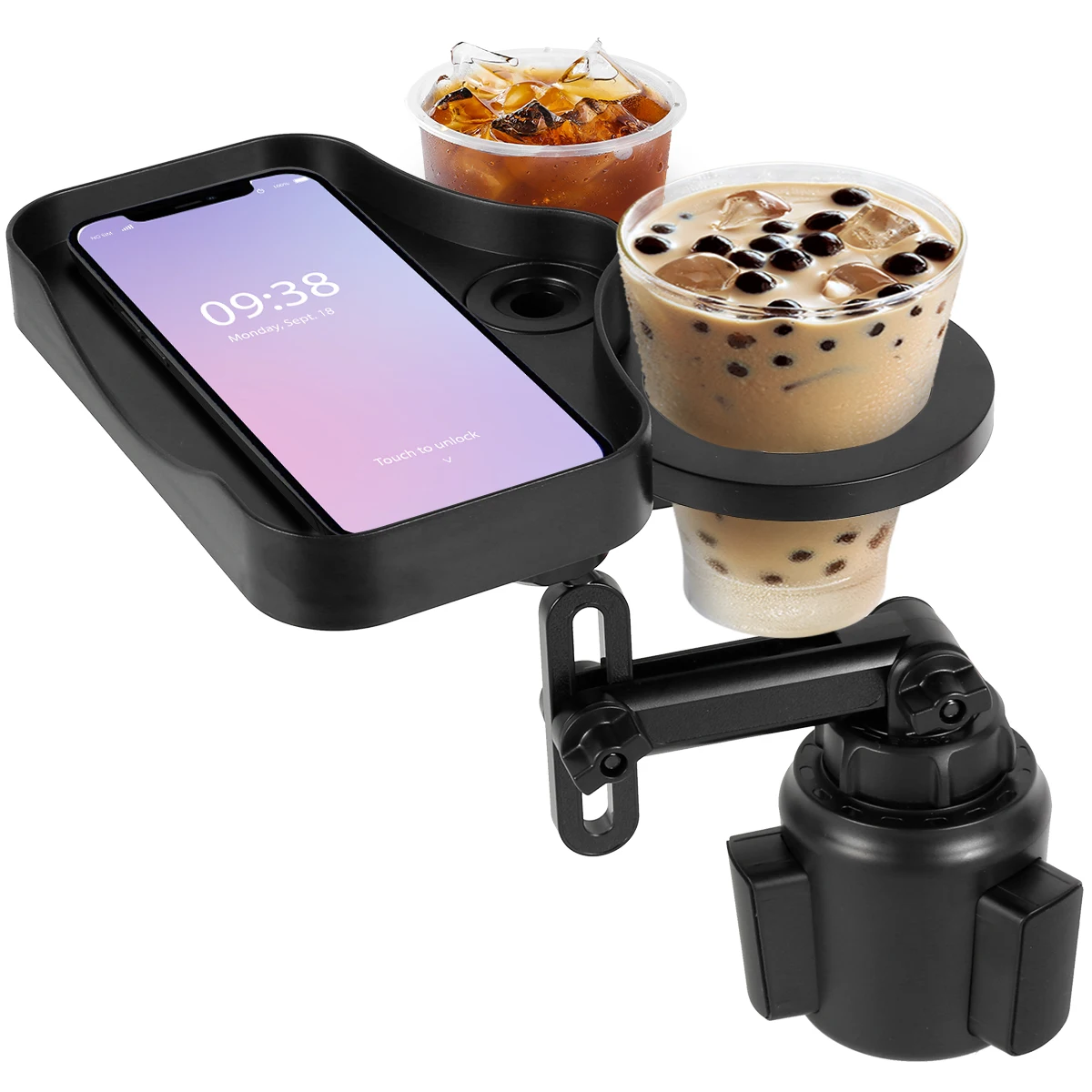 Car-Cup-Holder-Expander-Attachable-Meal-Tray-Expanded-Table-Desk-360 ...