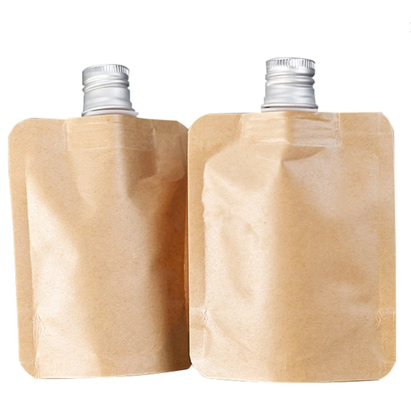 100pcs-50ml-Environmentally-Friendly-Kraft-Paper-Spout-Pouch ...