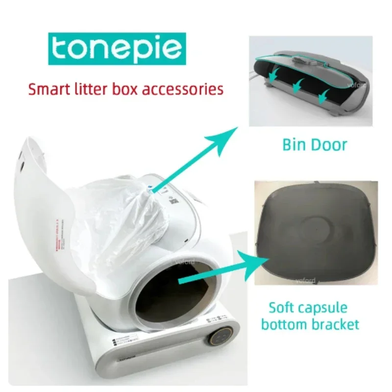 Tonepie Automatic Cat Litter Box Accessories Bottom Capsule Ventilation ...