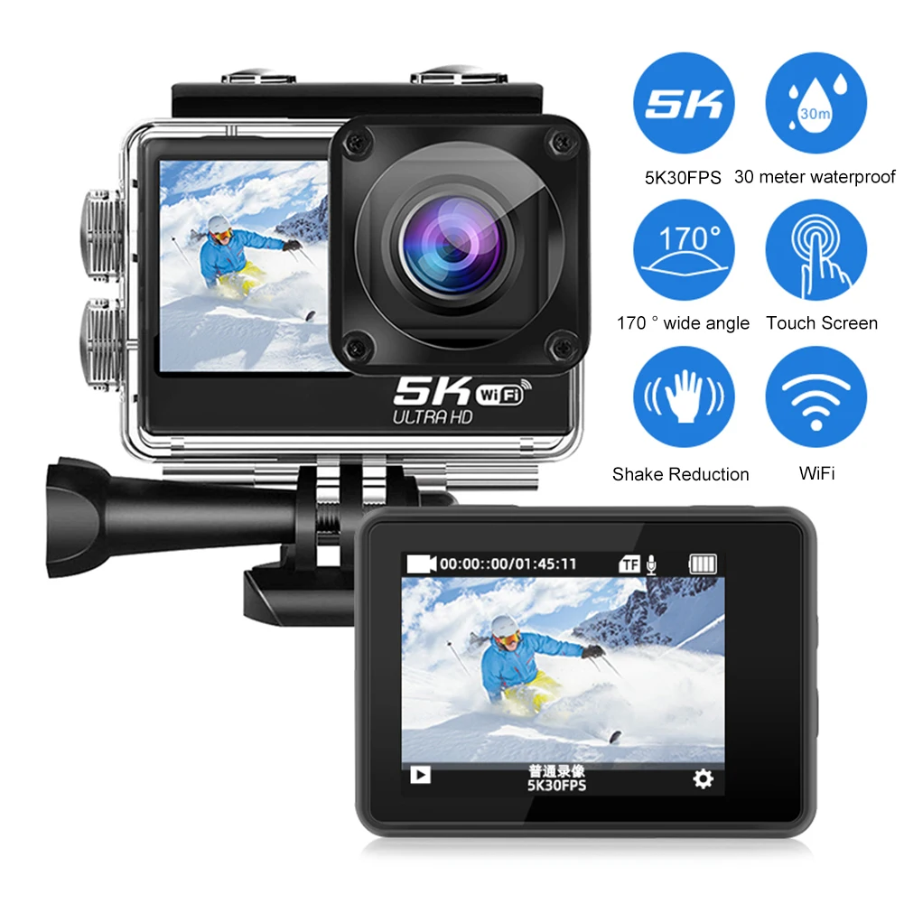Dual-Screen-Camera-4K-60FPS-Video-Recording-Camera-170-Wide-Angle ...