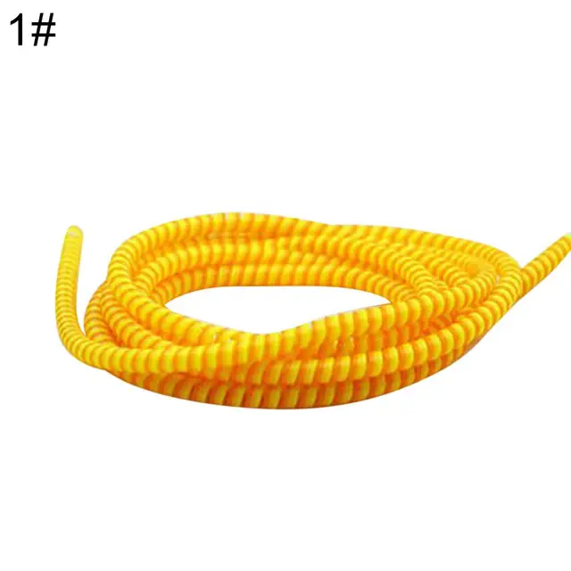 1.4m Spiral USB Charge Cable Cord Earphone Cable Protector Saver Cover ...