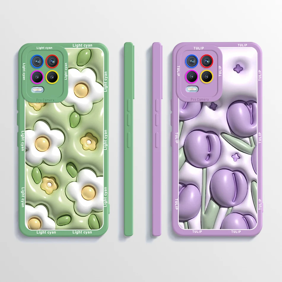 For Realme 8 Case 8 Pro Soft TPU Matte Back Cover For Realme 8i Phone ...