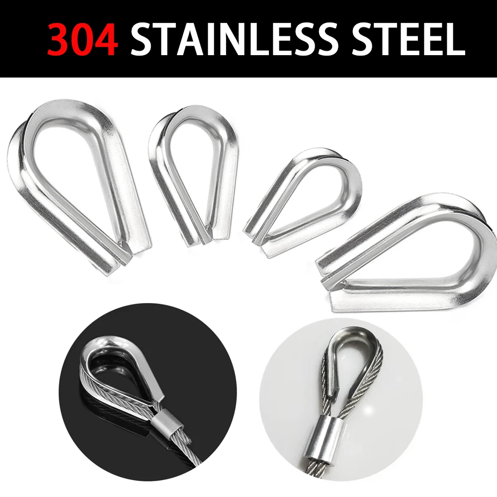 M2 M3 M4 M5-M6-M8-M10 304 Stainless Steel Chicken Heart Ring Cable Wire ...