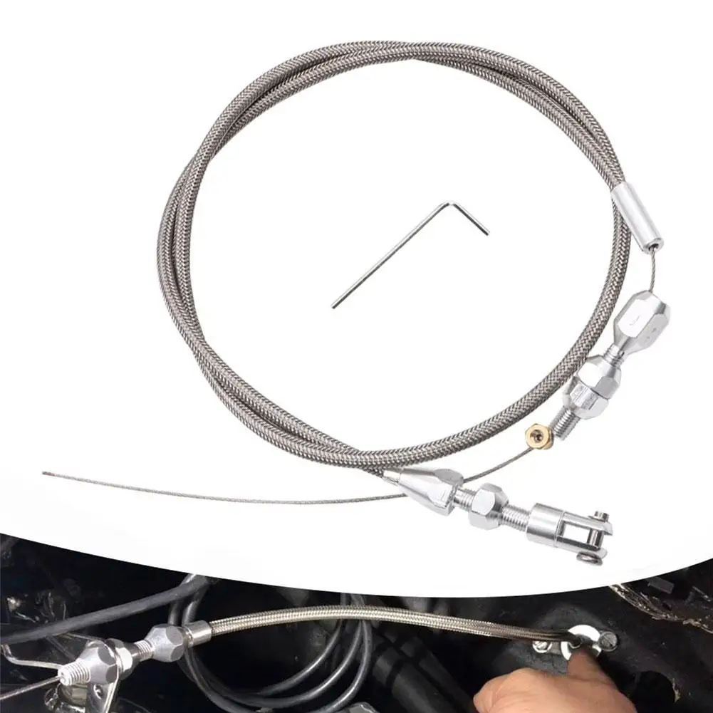 36-Gas-Cable-Kit-Stainless-Steel-Braided-For-97-07-Chevy-Car ...