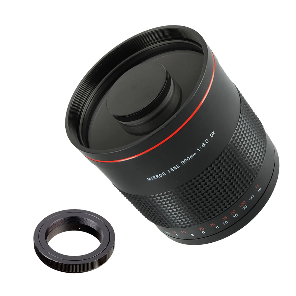900mm-F8-0-MF-Super-Mirror-Telephoto-Lens-T2-Mount-Adapter-Ring-for ...