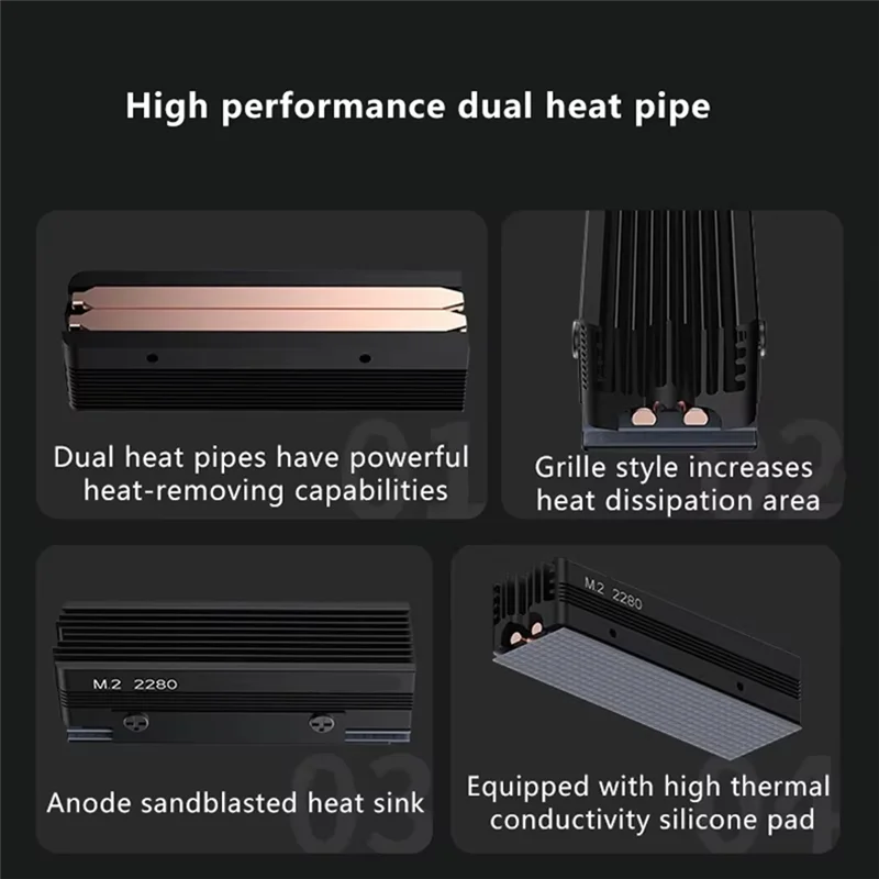 AAAEL-SSD Radiator 2280 SSD Heat Sink For M.2 Nvme 2280 SSD 2 Heat ...
