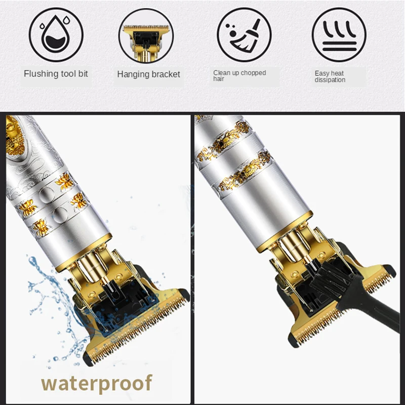 Tondeuse multi-usages,Tondeuse électrique professionnelle T9 USB pour hommes,rasoir,barbier ...