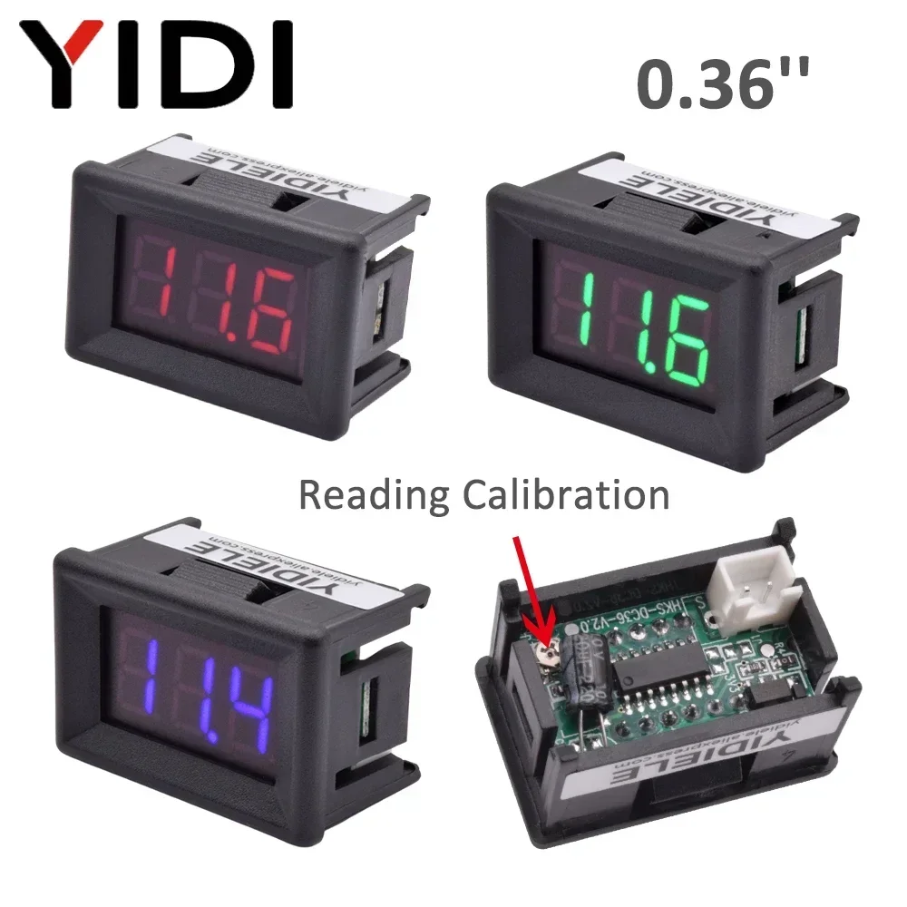 5pcs-10pcs-0-36-Inch-Mini-DC-0-100V-LED-Digital-Display-Voltmeter-Car ...