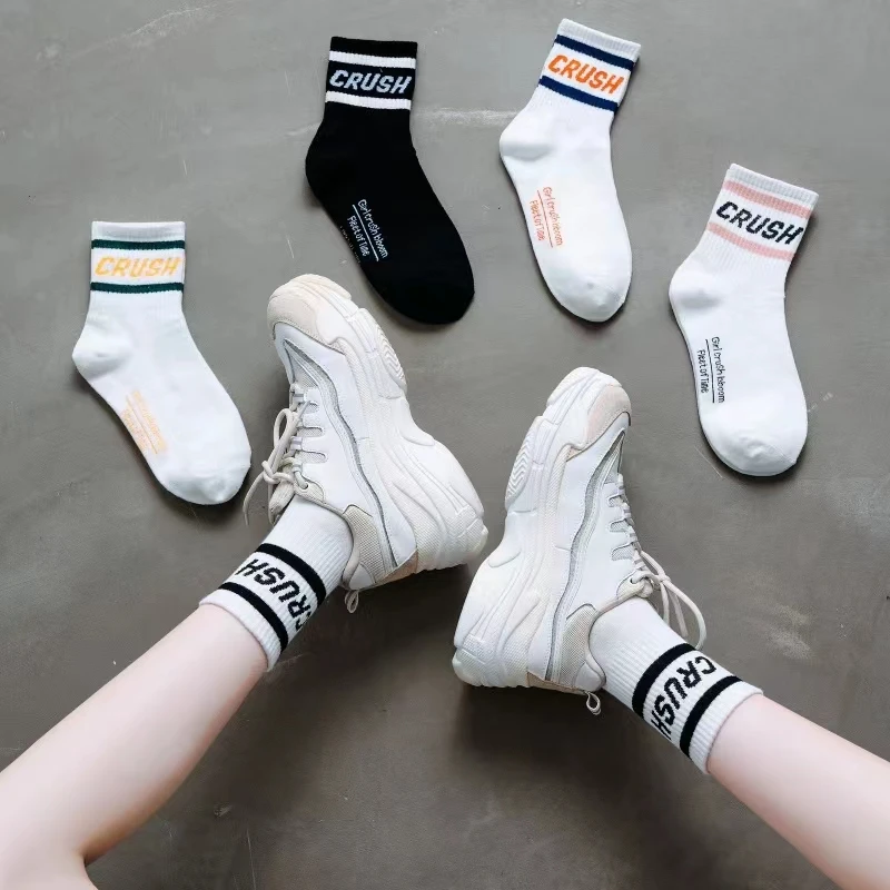 Socks Women's Japanese Fashion Sports Socks Men's Cute Kawai Cotton Harajuku Korean Style ...