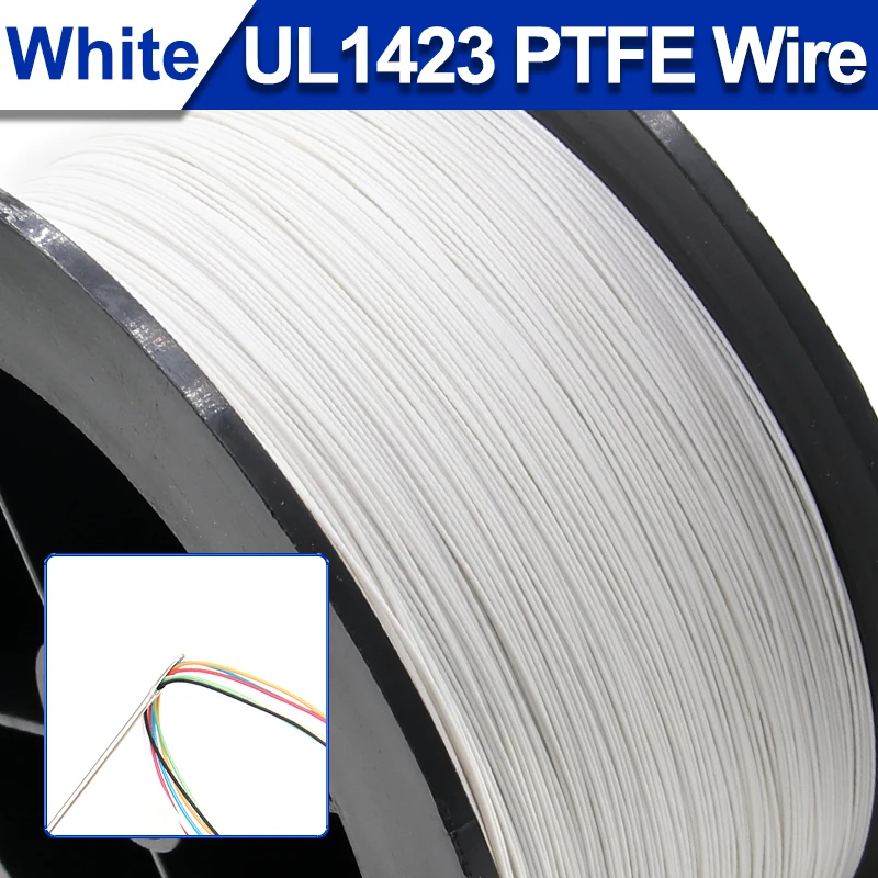 White UL1423 PTFE Wire 36/34/32~24AWG Silver Plated Copper High ...