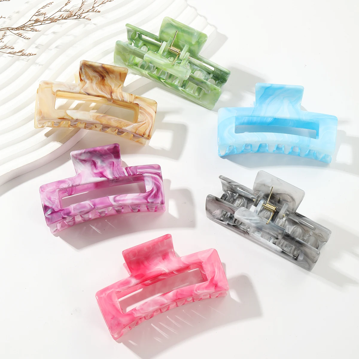 Multi-Color-Rectangle-Claw-Clips-Colorful-Non-Slip-Strong-Hold-Jaw ...