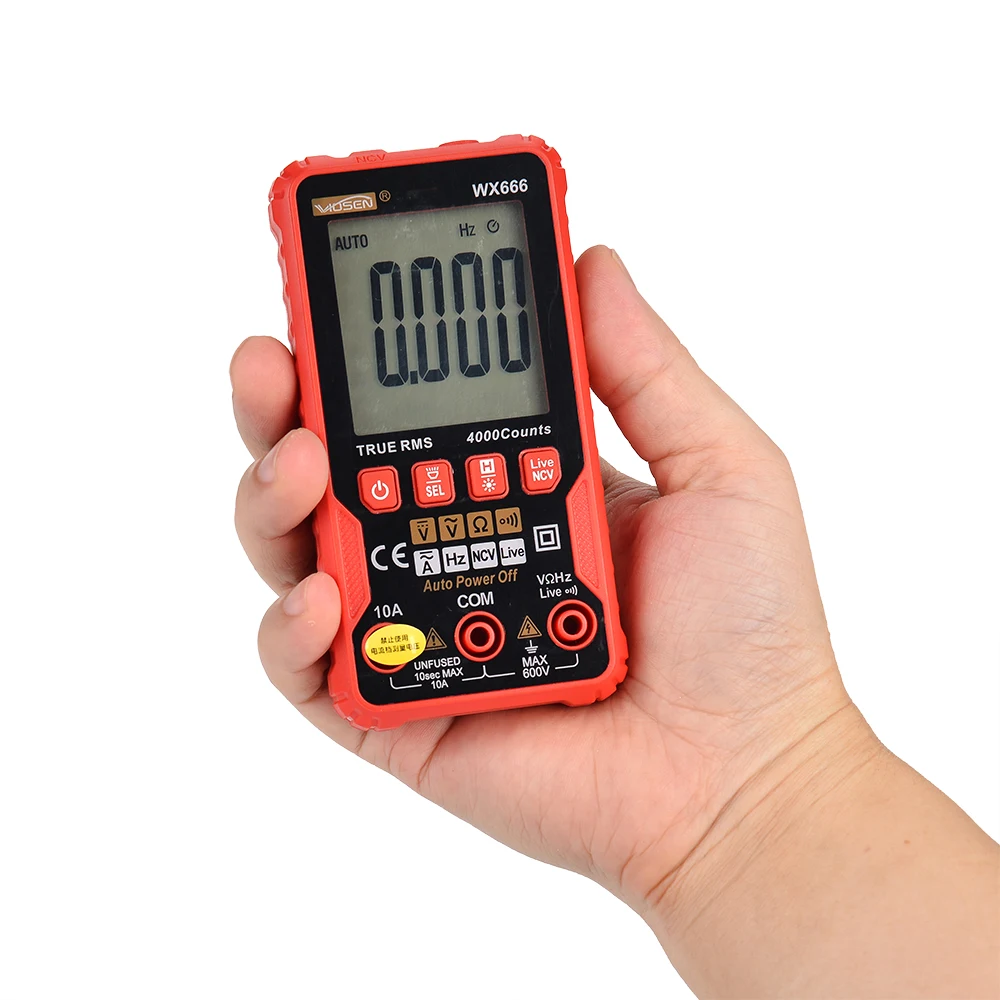 Multimètre Numérique,QHTITEC-Mini multimètre numérique WX666,multimètre ...