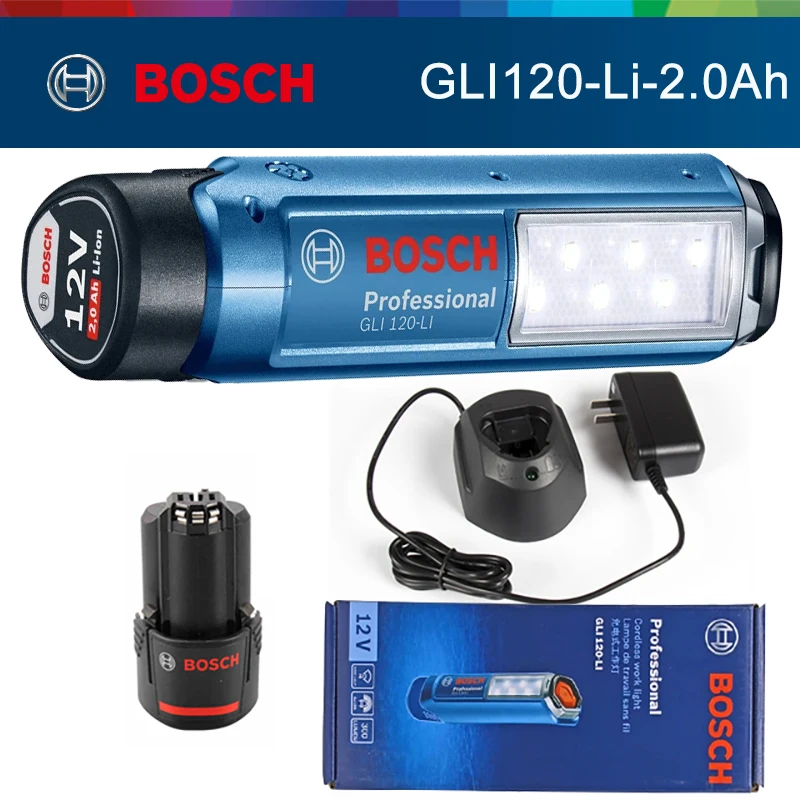 Bosch GLI 120 LI rechargeable lighting 6 LED lights, 300 lumens 12V ...