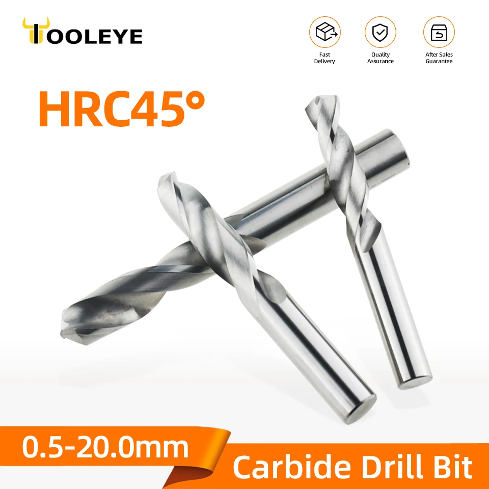 Tooleye-HRC45-Carbide-Drill-Bit-Metal-Drill-Bits-Tungsten-Steel-Drills ...