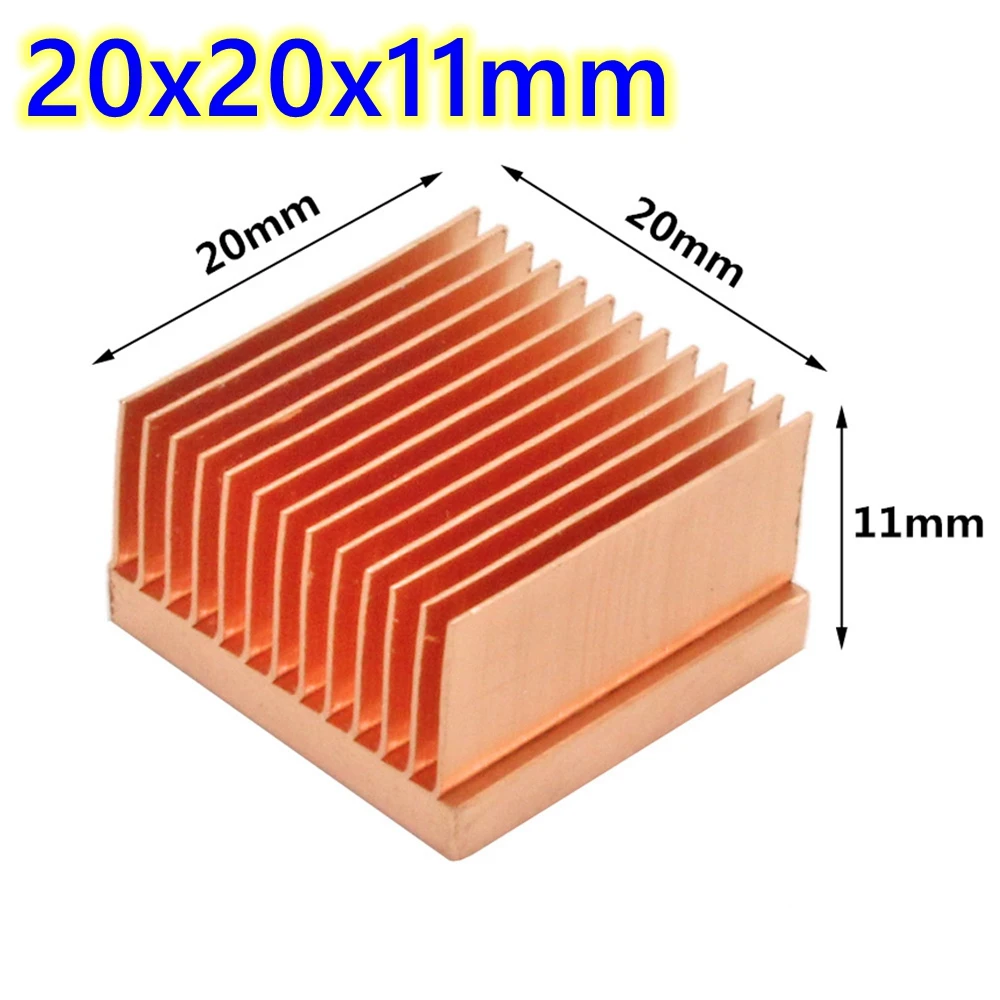 20x20x11mm-Pure-Copper-Heatsink-Small-Heat-Sink-Radiator-for-Raspberry ...