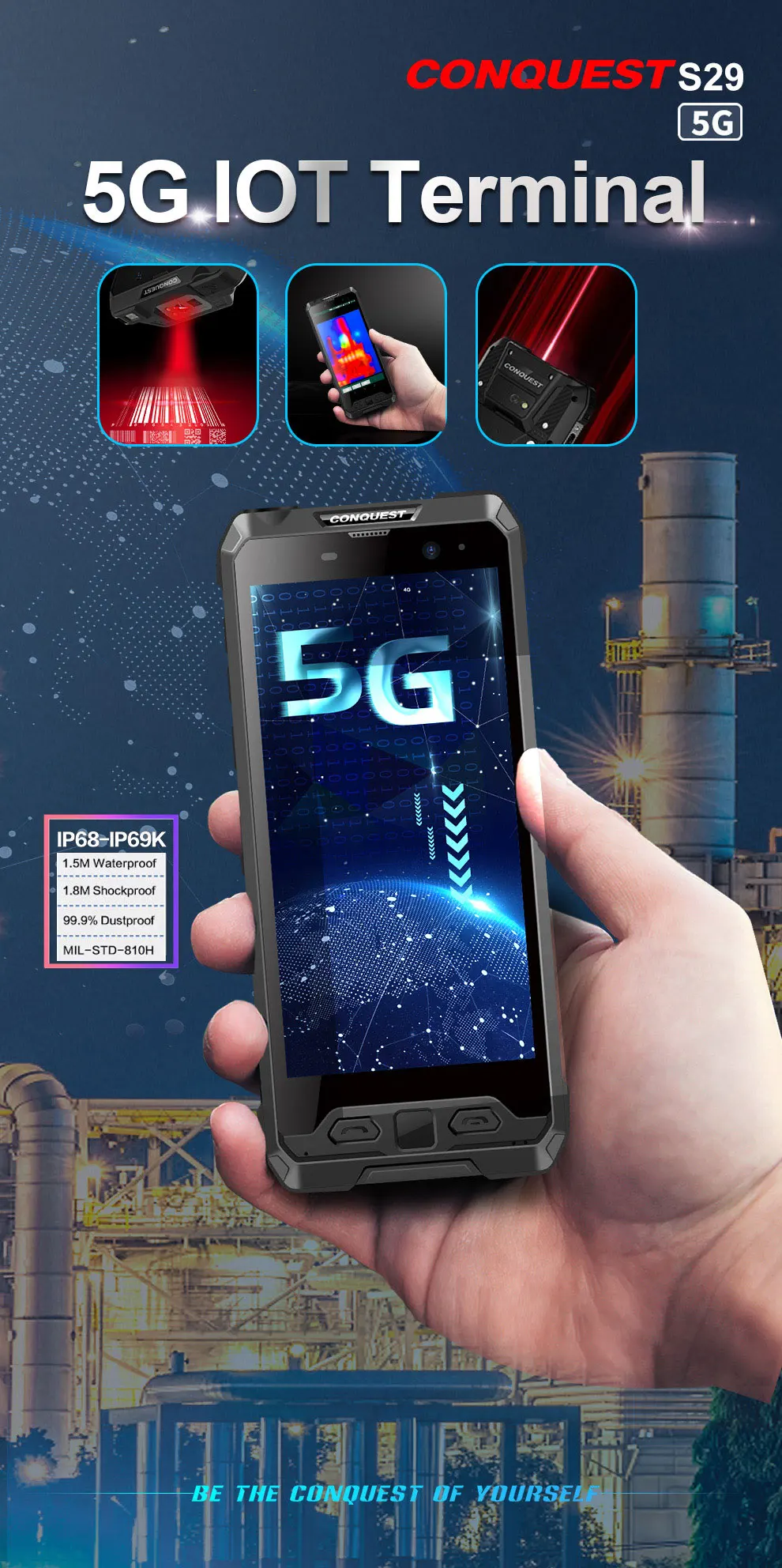 2022 New CONQUEST S29 Night Vision IP68 Waterproof 5G Rugged Smartphone ...