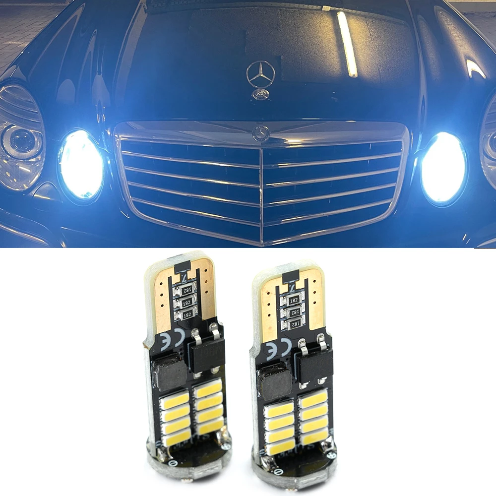 2x T10 194 led W5W LED Bulb Side light No Error For Mercedes Benz CLK ...