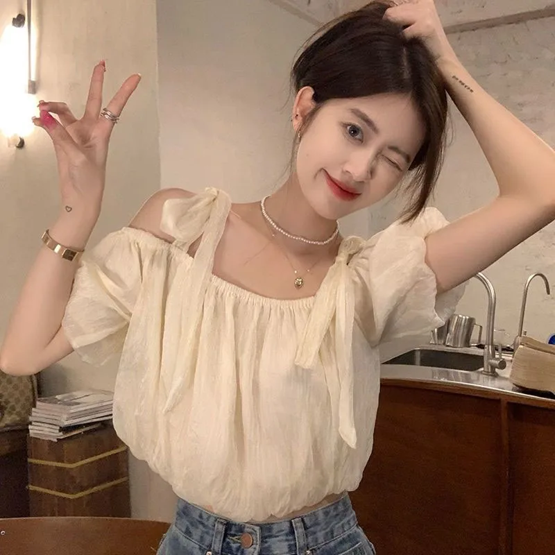 Xpqbb-Blusa-coreana-elegante-con-cuello-de-barco-para-mujer-camisa-de ...