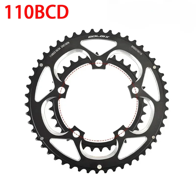 110BCD-Double-Chainring-50T-34T-8S-9S-10S-11-Speed-Ultralight-Bike ...