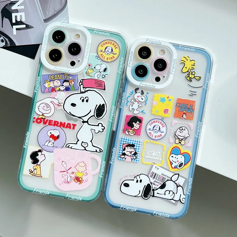 Cartoon-Snoopy-friends-Lens-Protection-Case-For-iPhone-15-14-13-12-11 ...