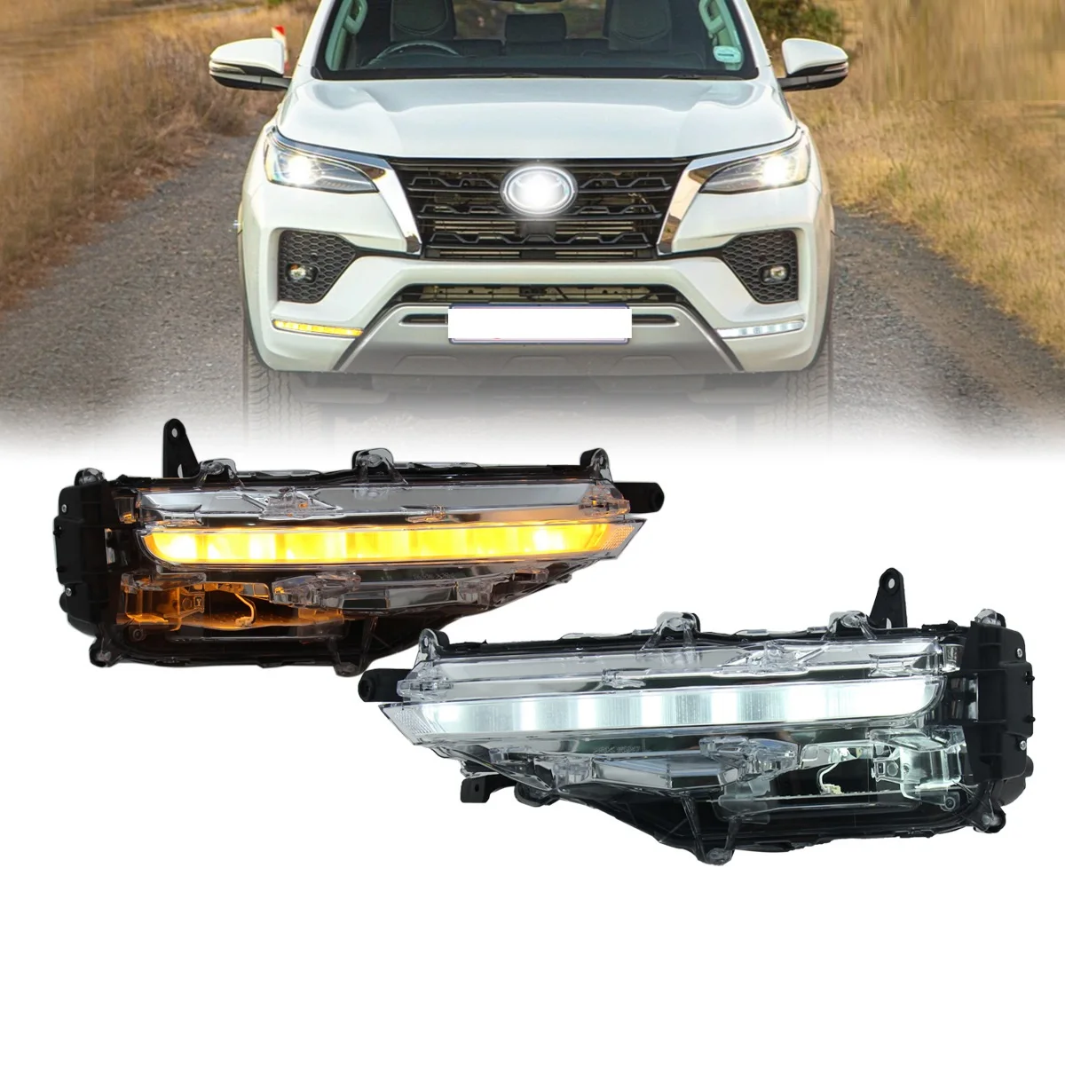 LED Front bumper day light For Toyota Fortuner 2021 2022 - AliExpress 34