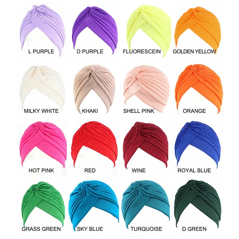 Fashion-New-Stretchy-Twist-Turban-Caps-Fashion-Women-Knot-Muslim-Hijab ...