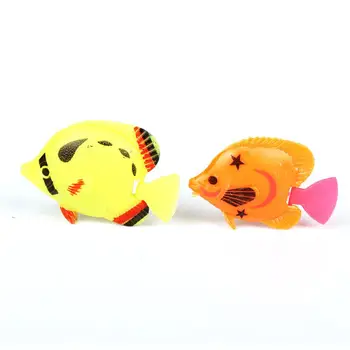10pcs Plastic Fake Fish Floating Artificial Fish Mini Tropical Fish ...