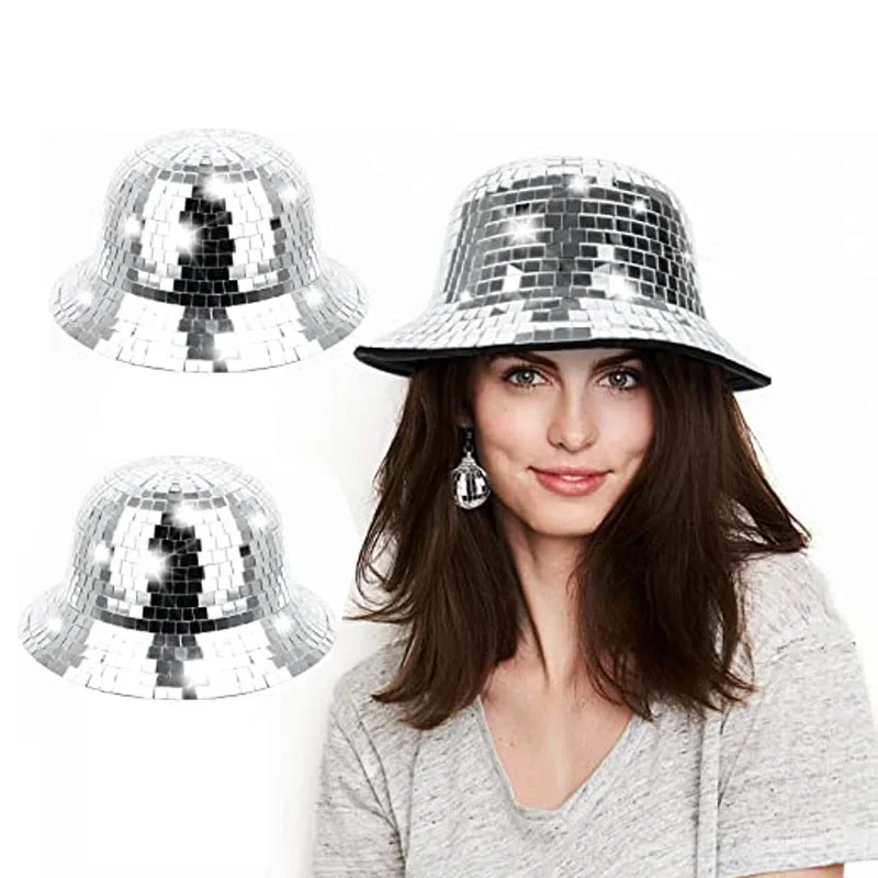 Glitter-Mirror-Disco-Bucket-Hat-Full-Sequin-Disco-Ball-Hats-For-Glitter ...