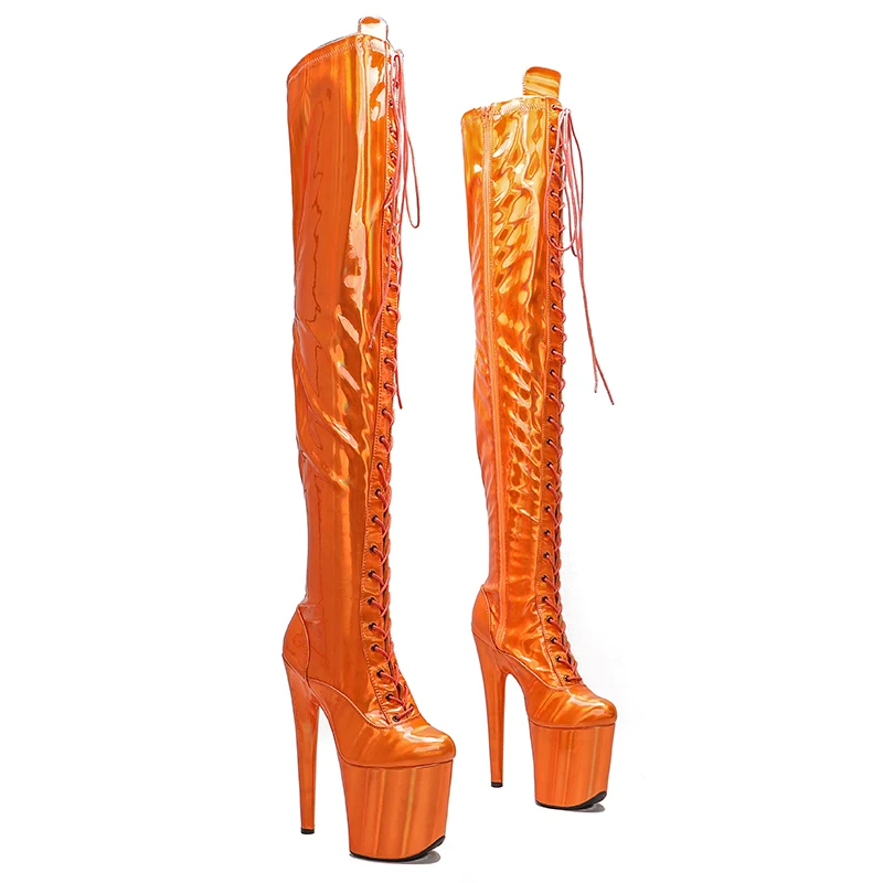 Leecabe 20cm/8inches Pu Upper Pole Dancing Shoes High Heel Platform ...