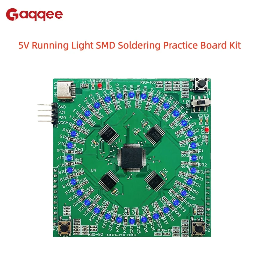 LQFP64 Soldering DIY Kit 5V Running Light SMD Soldering Practice Board ...