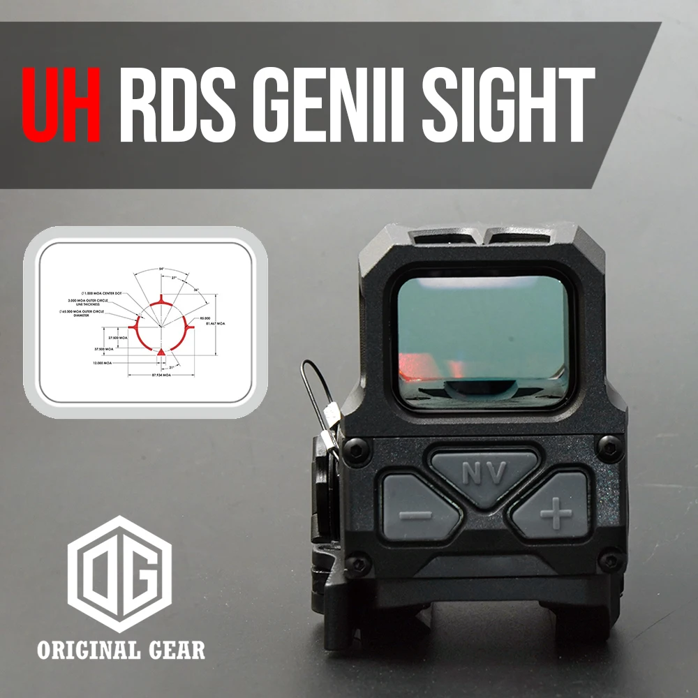 UH1 RDS Gen II Holographic Red Dot Sight For Milsim Airsoft With Full ...