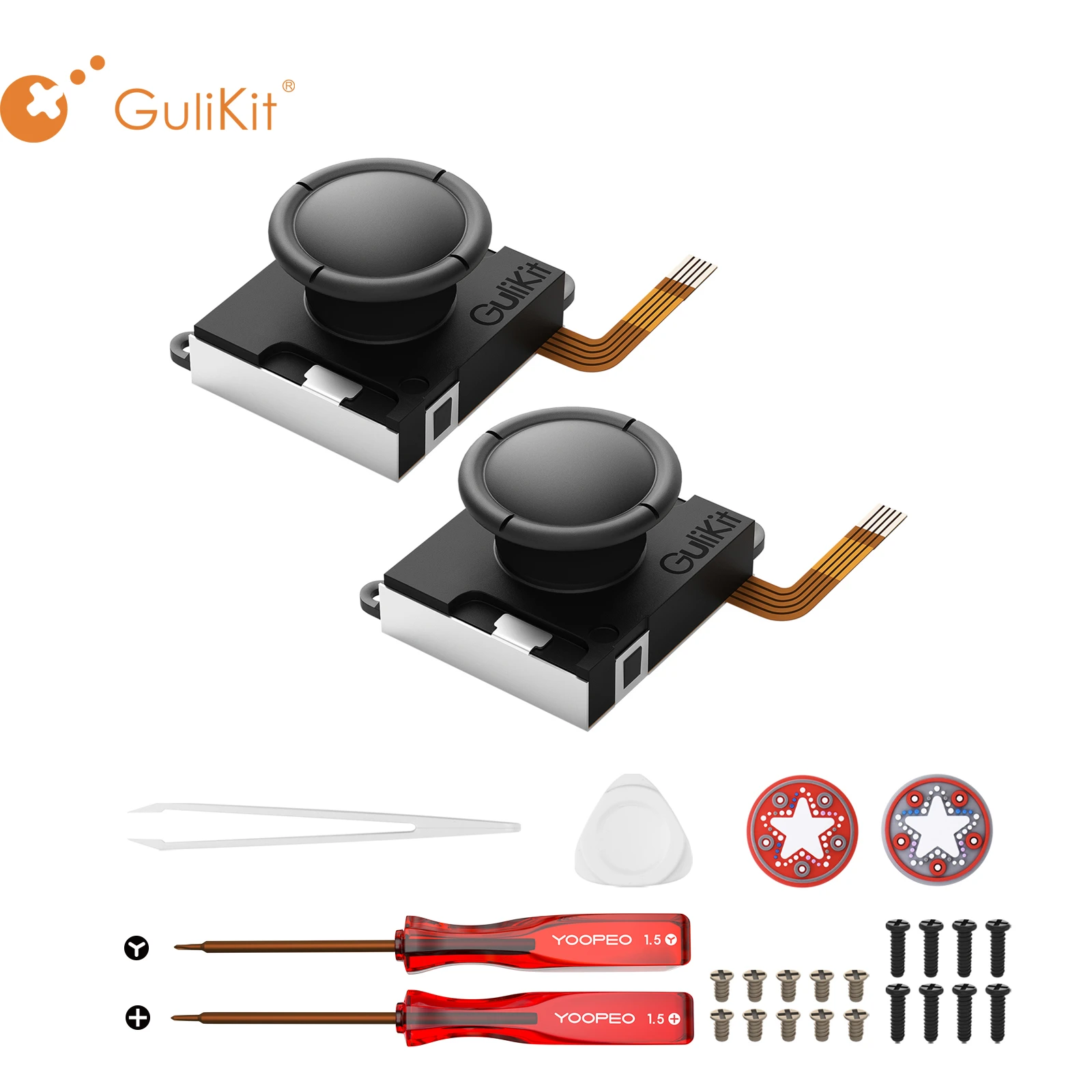 Gulikit Hall Sensing Joystick For Joycon Replacement No Drifting Electromagnetic Stick For ...