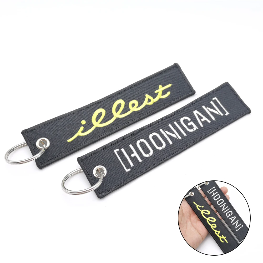 JDM-Keychain-Embroidered-JDM-Racing-Embroidered-Short-Cloth-Rectangle ...