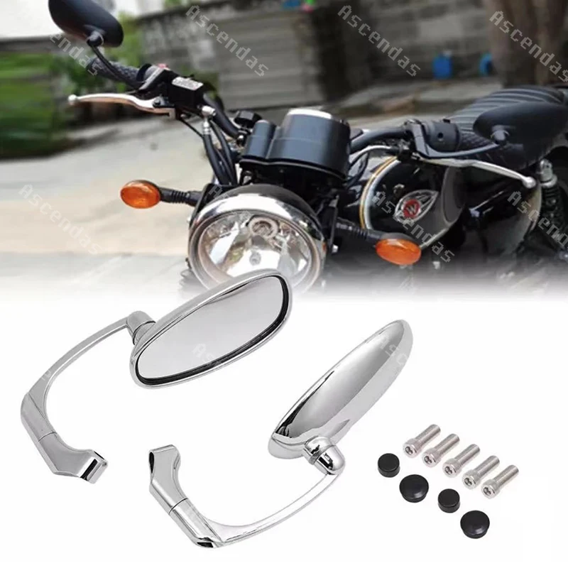 Latest-motorcycle-rearview-mirror-with-8-10mm-black-universal-circular ...