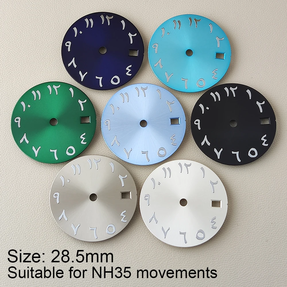 28-5mm-Watch-Dial-NH35-Dial-Single-Calendar-Arabic-Numeral-Dial-Custom ...