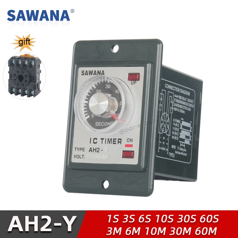 Electronic-Timer-Relay-AC220V-380V-110V-DC24V-AH2-Y-SPDT-1S-6S-10S-60S ...