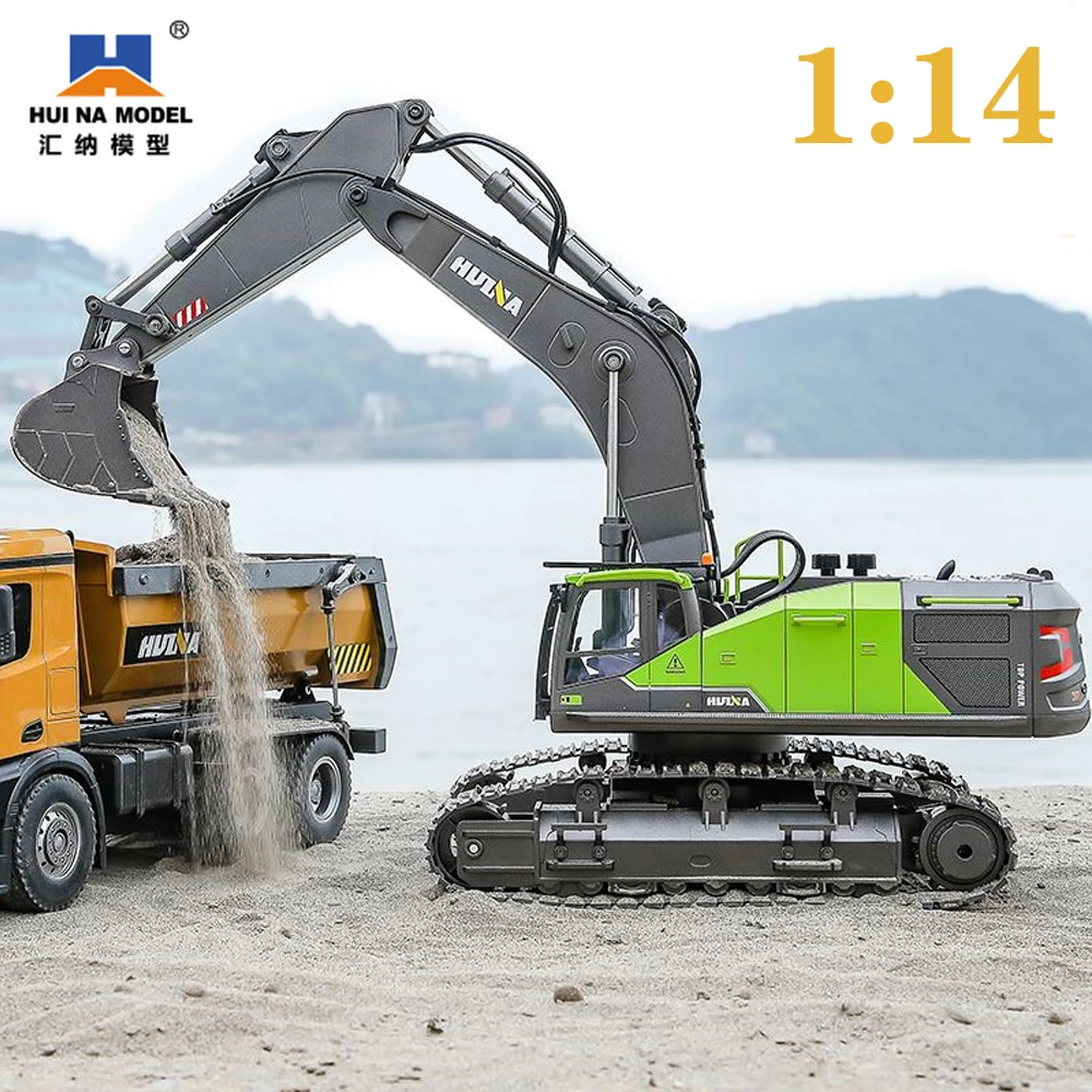 Huina-excavadora-de-aleaci-n-multifunci-n-para-ni-os-modelo-de-coche-de ...