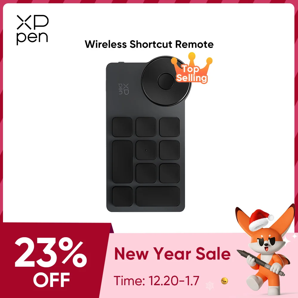 XPPen-ACK05-Wireless-Shortcut-Remote-10-Customized-Shortcut-Keys ...