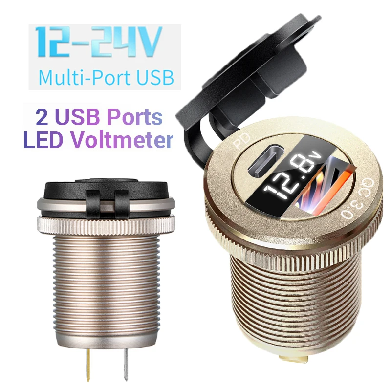 Voltmeter-digital-usb-c-qc-3-0-12-volt-usb-Cigar-jack-socket-usb ...