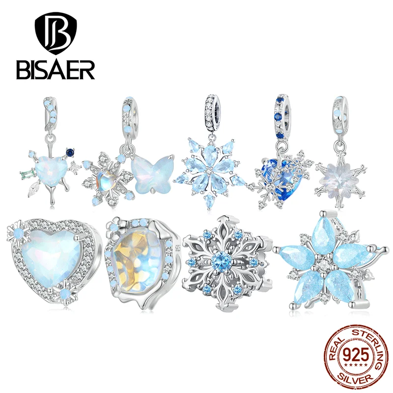 BISAER-925-gelang-perak-Sterling-Kingdom-Snowflake-Charm-manik-manik ...