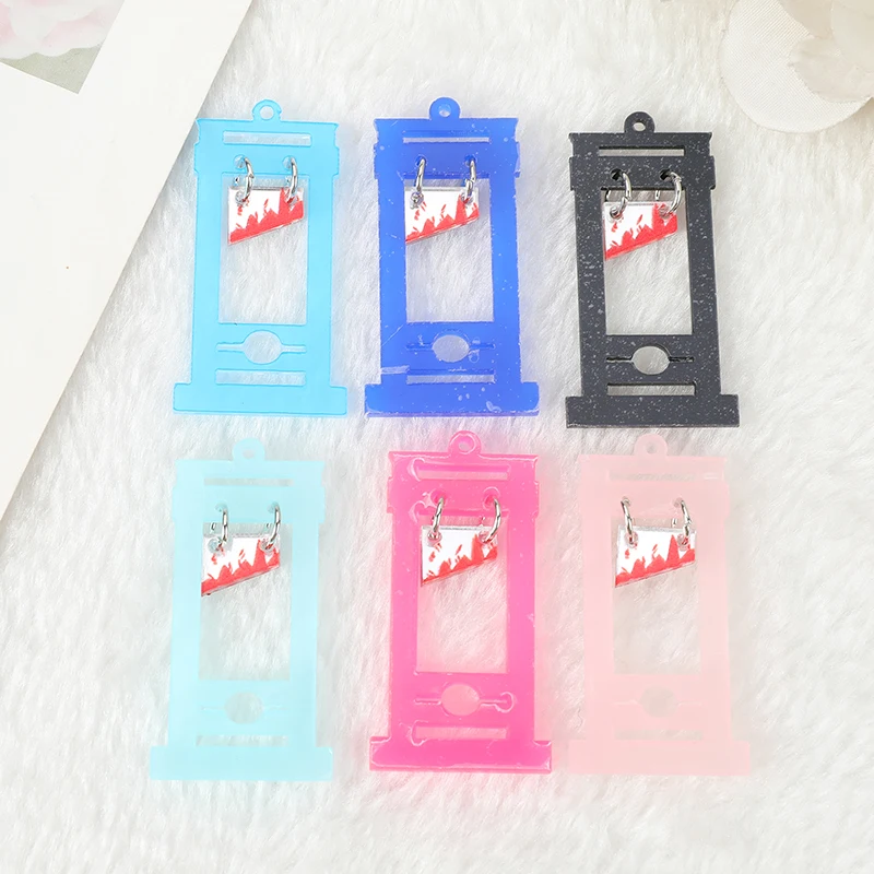 12 Pcs Gothic Charms Acrylic Halloween Guillotine Jewlery Findings For ...