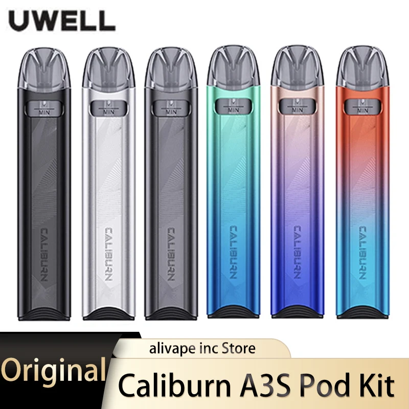 Original-Uwell-Caliburn-A3S-Pod-Kit-520mAh-Battery-16W-Vape-2ml-Empty ...